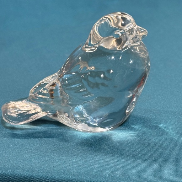 Art | Fenton Vintage Clear Art Glass Robinbird Figurine Paperweight ...